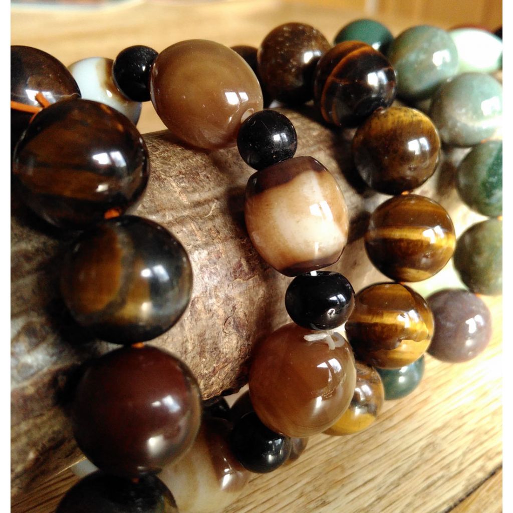 Milky Agate Bead Bracelet